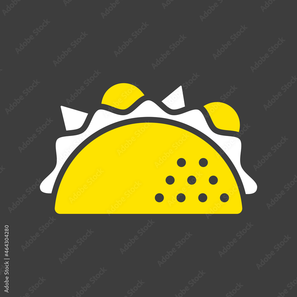 Taco vector icon. Fast food sign Stock Vector | Adobe Stock