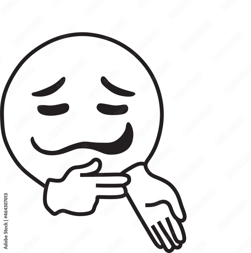 Vector icon of a smiley face depicting the slang word "sheesh" Stock ...