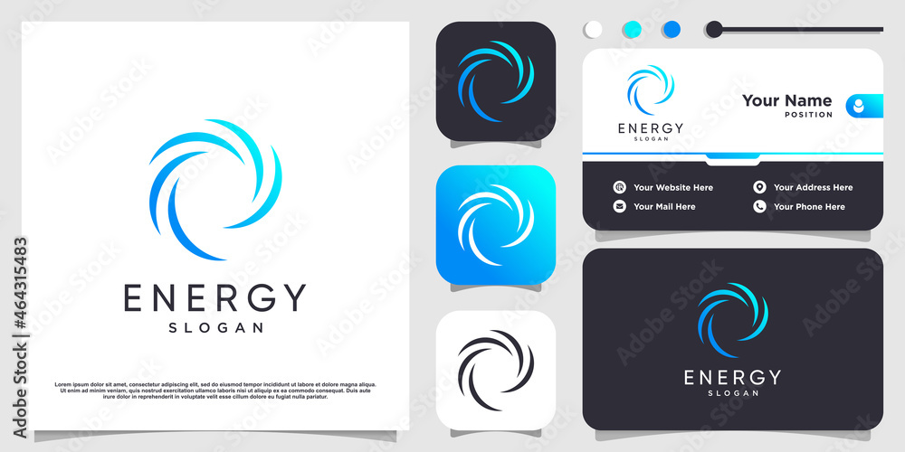 Energy logo design with modern abstract style Premium Vector Stock ...