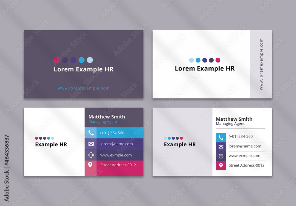 Business Card Layout Stock Template | Adobe Stock