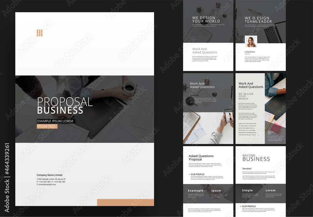 Creative Minimal Proposal Layout Stock Template | Adobe Stock