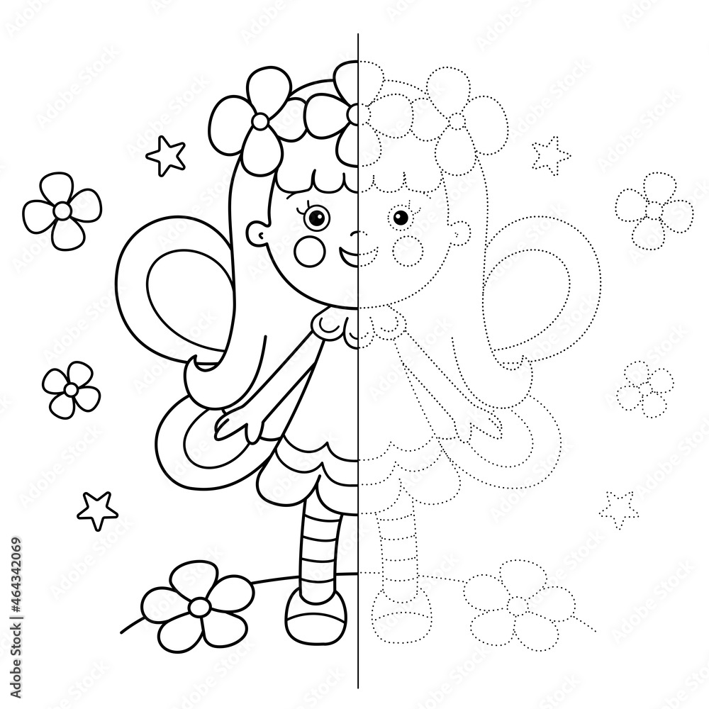 Draw symmetrically. Connect the dots picture. Tracing worksheet ...