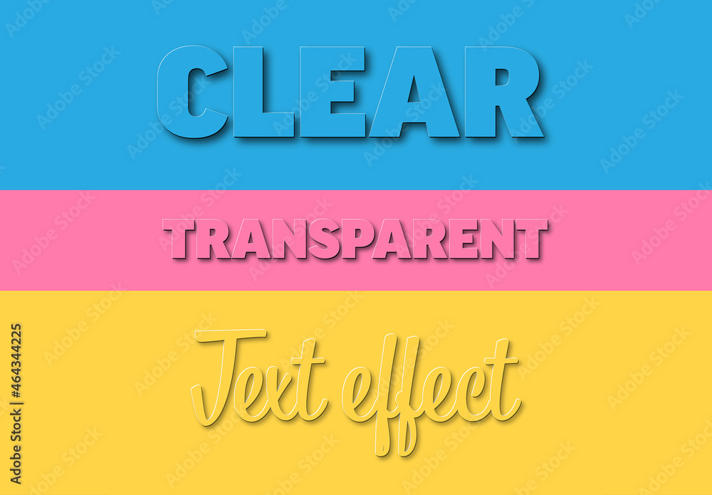 Transparent Clear Editable Text Effect with Shadow Stock Template ...