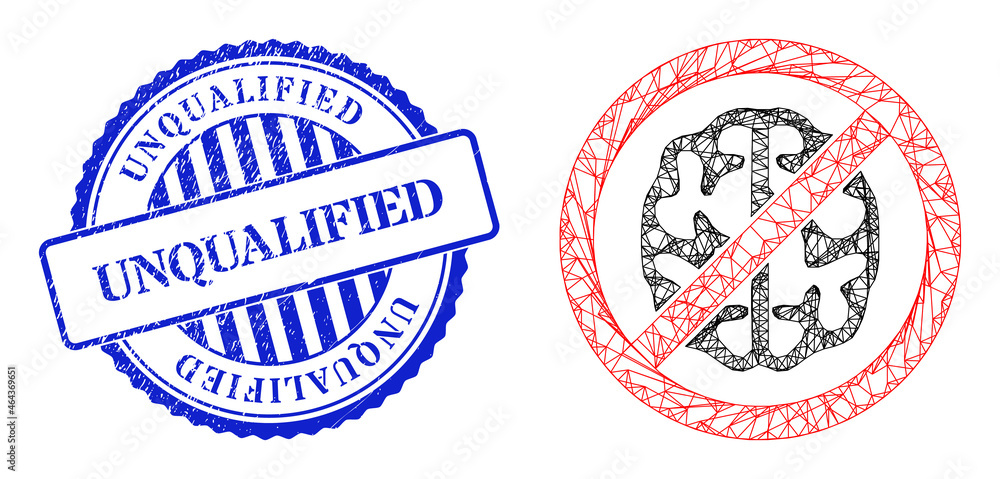 Vector network brainless wireframe, and Unqualified blue round grunge ...