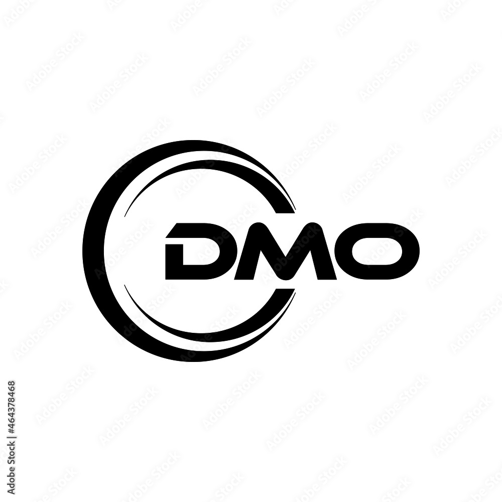 DMO letter logo design with white background in illustrator, vector ...