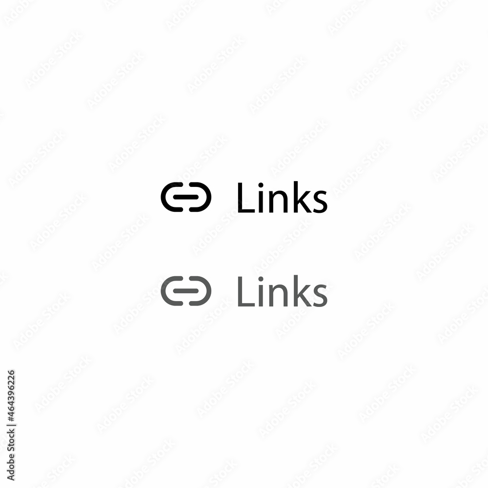 Link Button Icon Vector. Upload Links Symbol Stock Vector | Adobe Stock