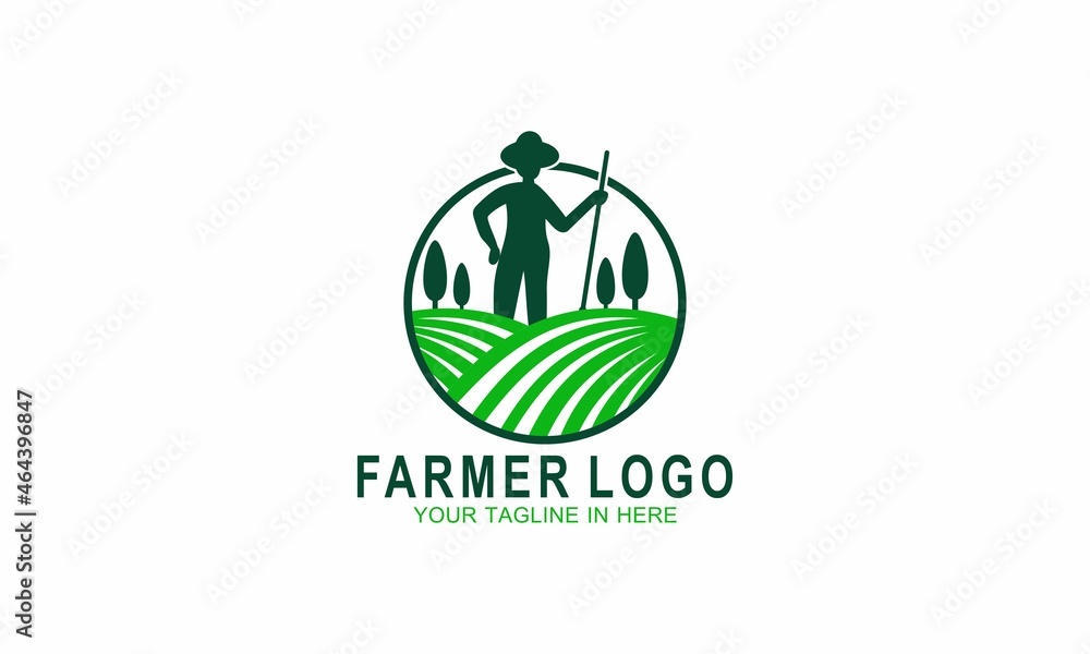Farm logo or label agriculture farmer logo Stock Vector | Adobe Stock