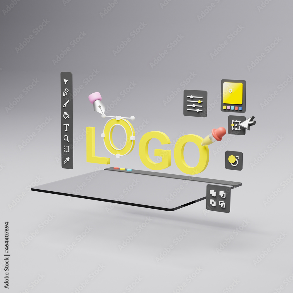 Graphic designer creative creator design logo artwork curve pen tool ...