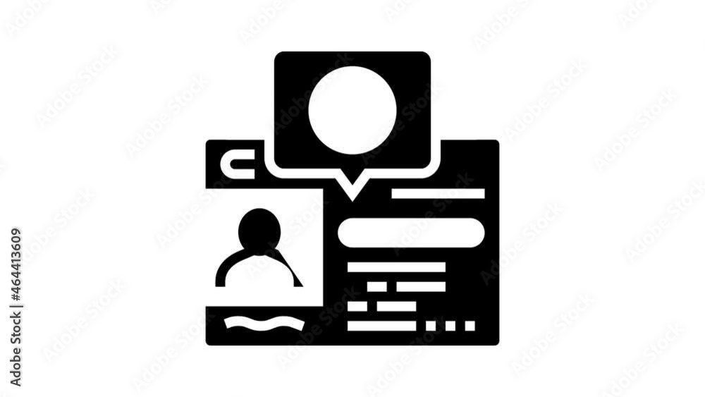 renewal driver license id card animated glyph icon. renewal driver ...