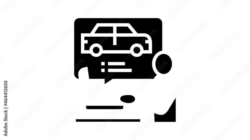 driving test preparation animated glyph icon. driving test preparation ...