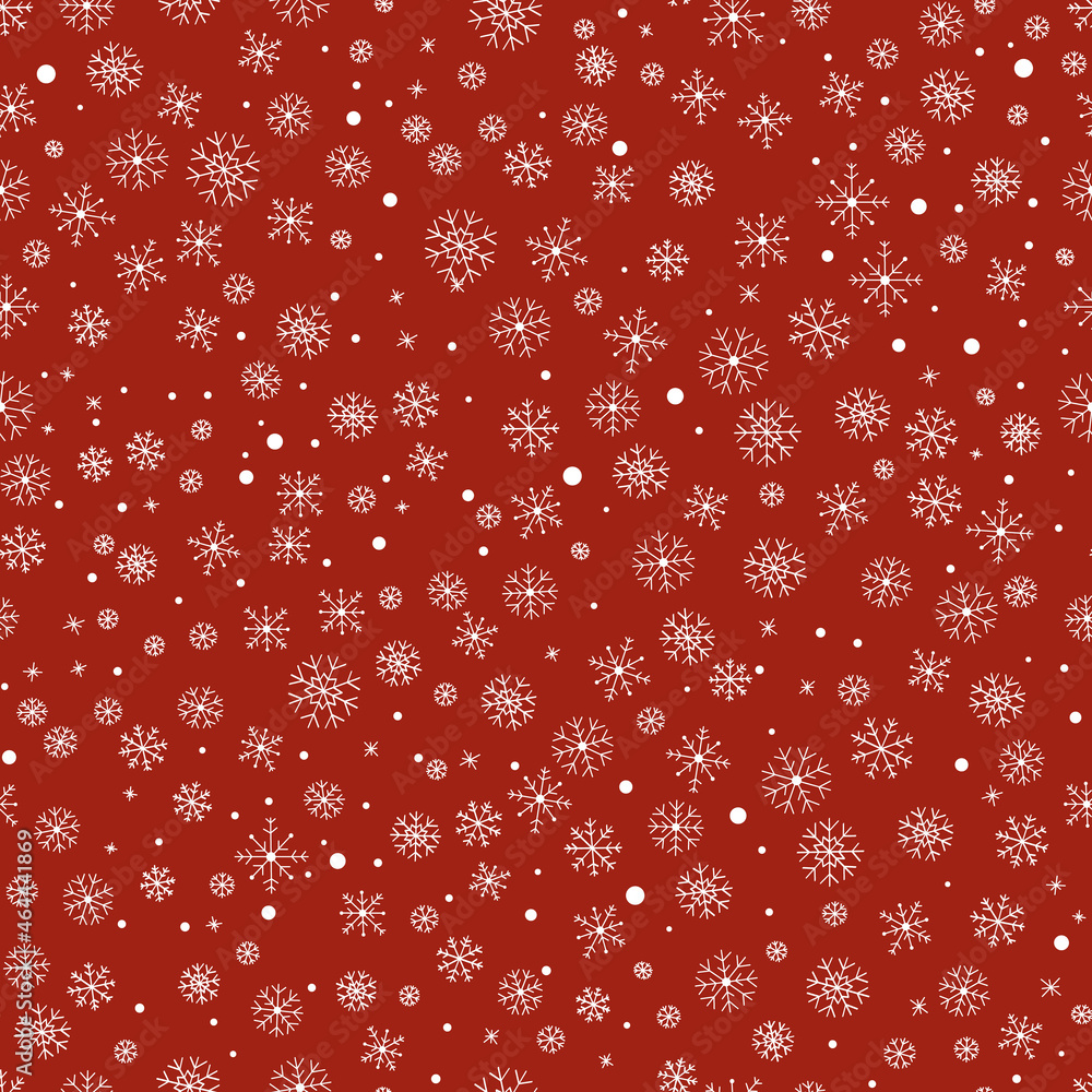 Snowflakes - seamless pattern for the New Year holiday. The texture of ...