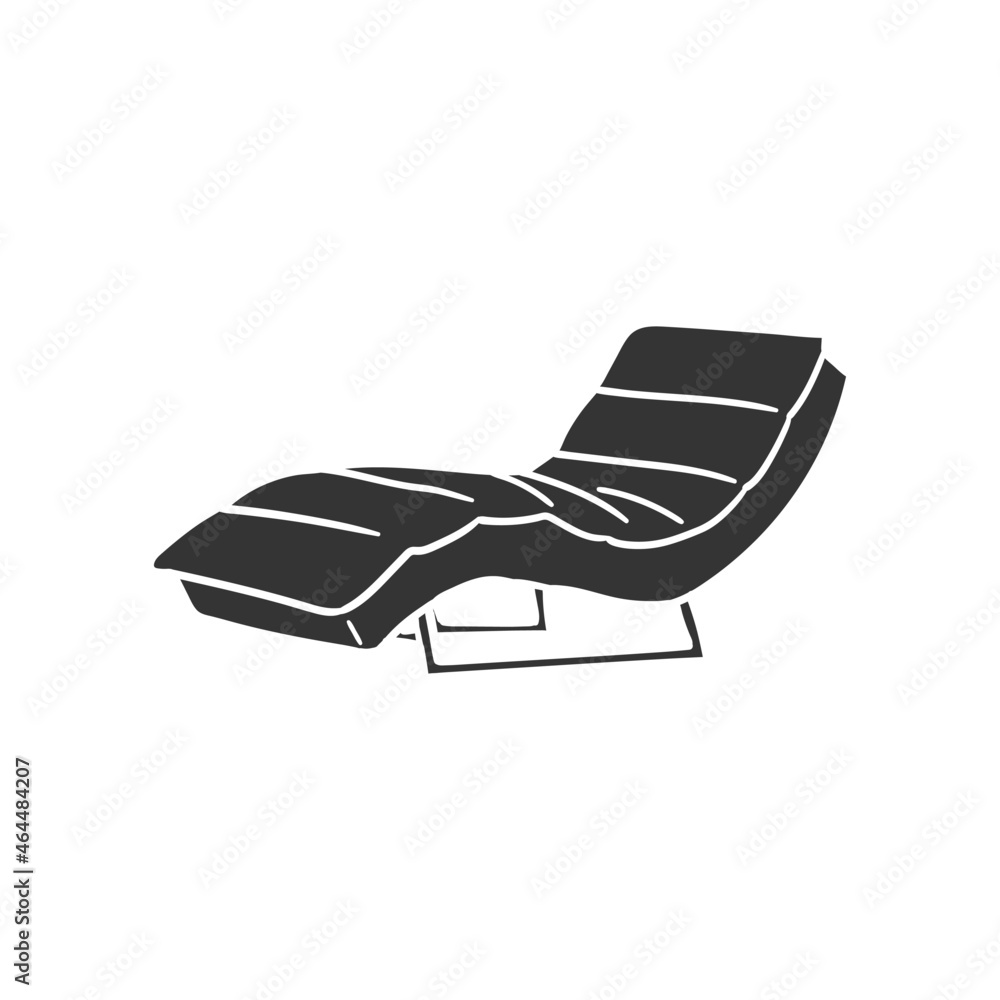 Vetor de Psychology Couch Icon Silhouette Illustration. Furniture ...