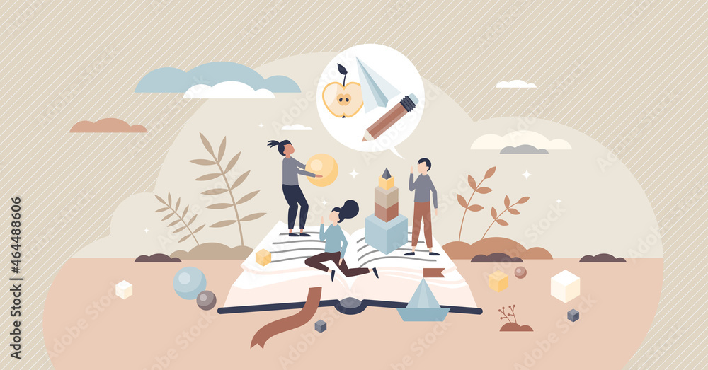 Early childhood education and preschool development tiny person concept ...