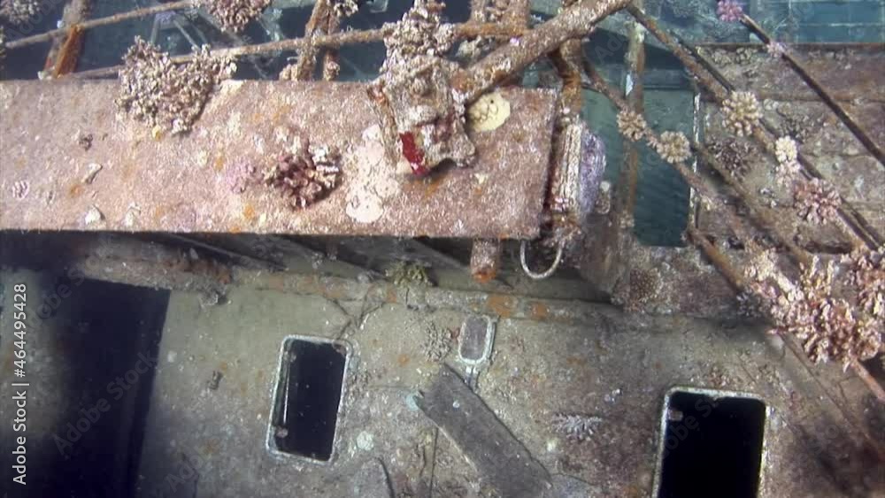 Shipwreck Salem Express deep underwater Red sea. Secret of sunken ship ...