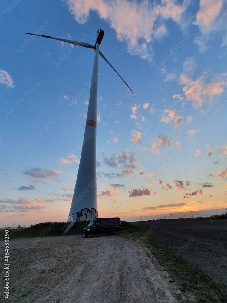 windrad wohnmobil Stock Photo | Adobe Stock