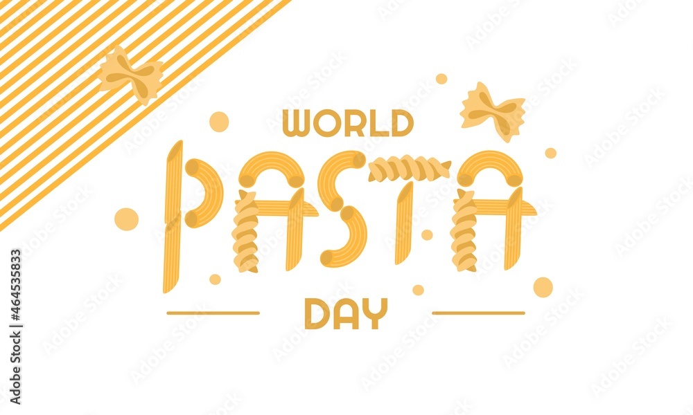 World pasta day typography, as a template, banner or poster. Stock ...