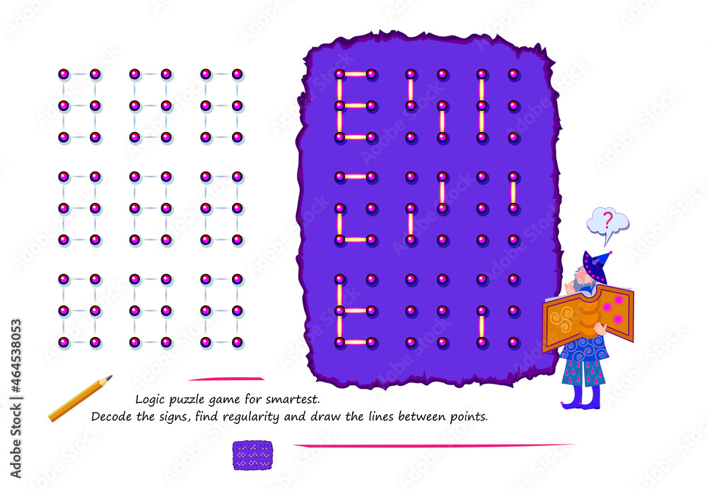 Vecteur Stock Logic puzzle game for smartest. Decode the signs, find ...