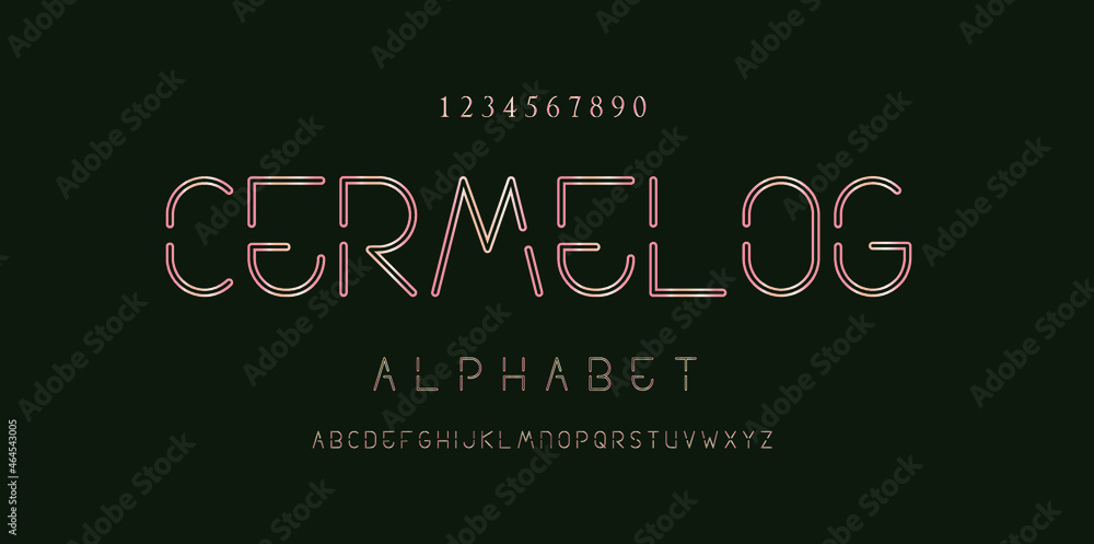 Gold font and alphabet vector, Golden typeface letter and number design ...