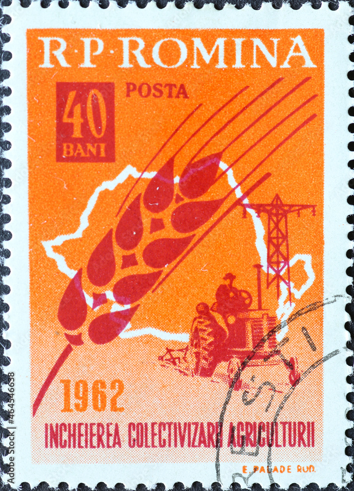 Romania - Circa 1962: a postage stamp printed in the Romania showing an ...
