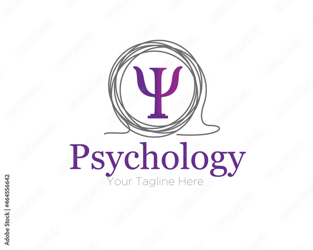 messy thread psychology symbols logo designs for medical and therapy ...