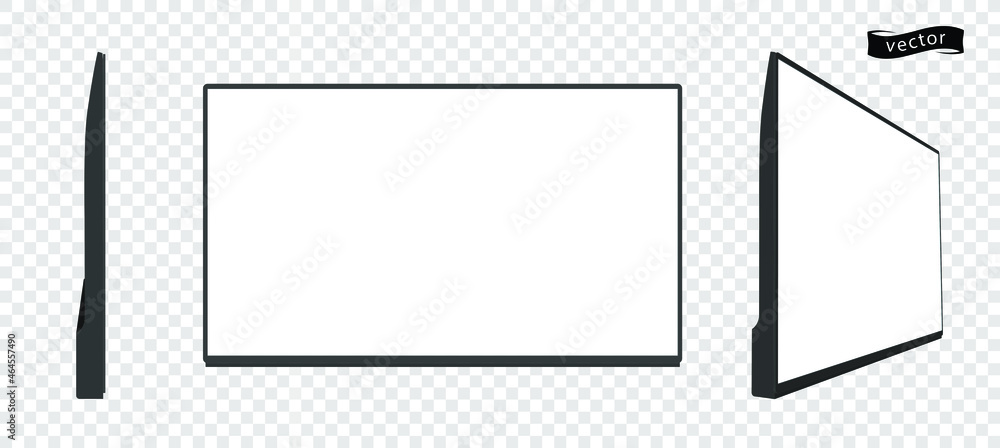 Led tv 3d realistic mockup. Led tv frame with blank display templates ...