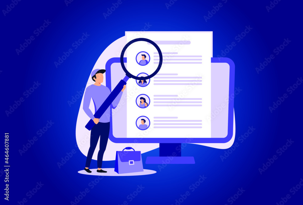 Virtual job fair illustration exclusive design inspiration Stock Vector ...