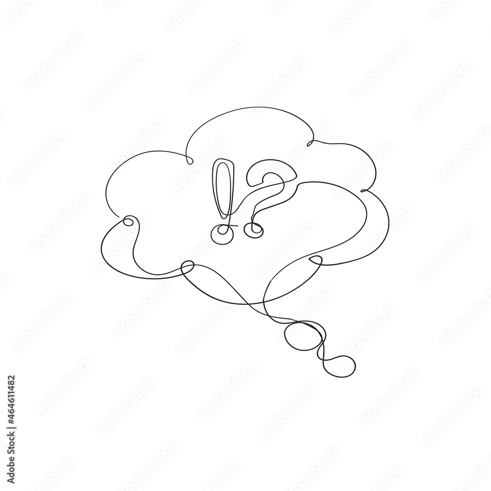 bubble speech with exclamation and question mark illustration vector in ...