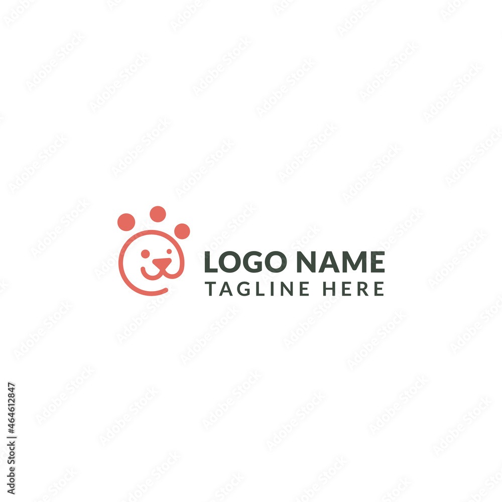 Paw logo design vector file for pet shop easy to edit and customize ...
