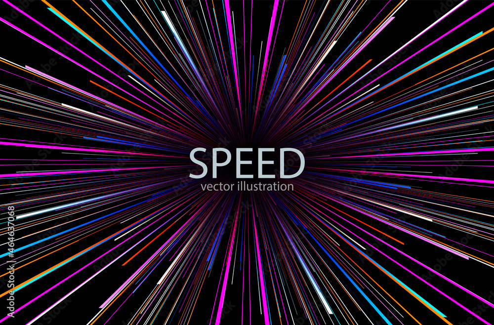 Abstract background neon glow purple blue colors, cosmic speed concept ...