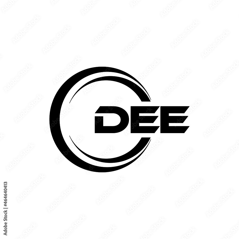 Vecteur Stock DEE letter logo design with white background in ...