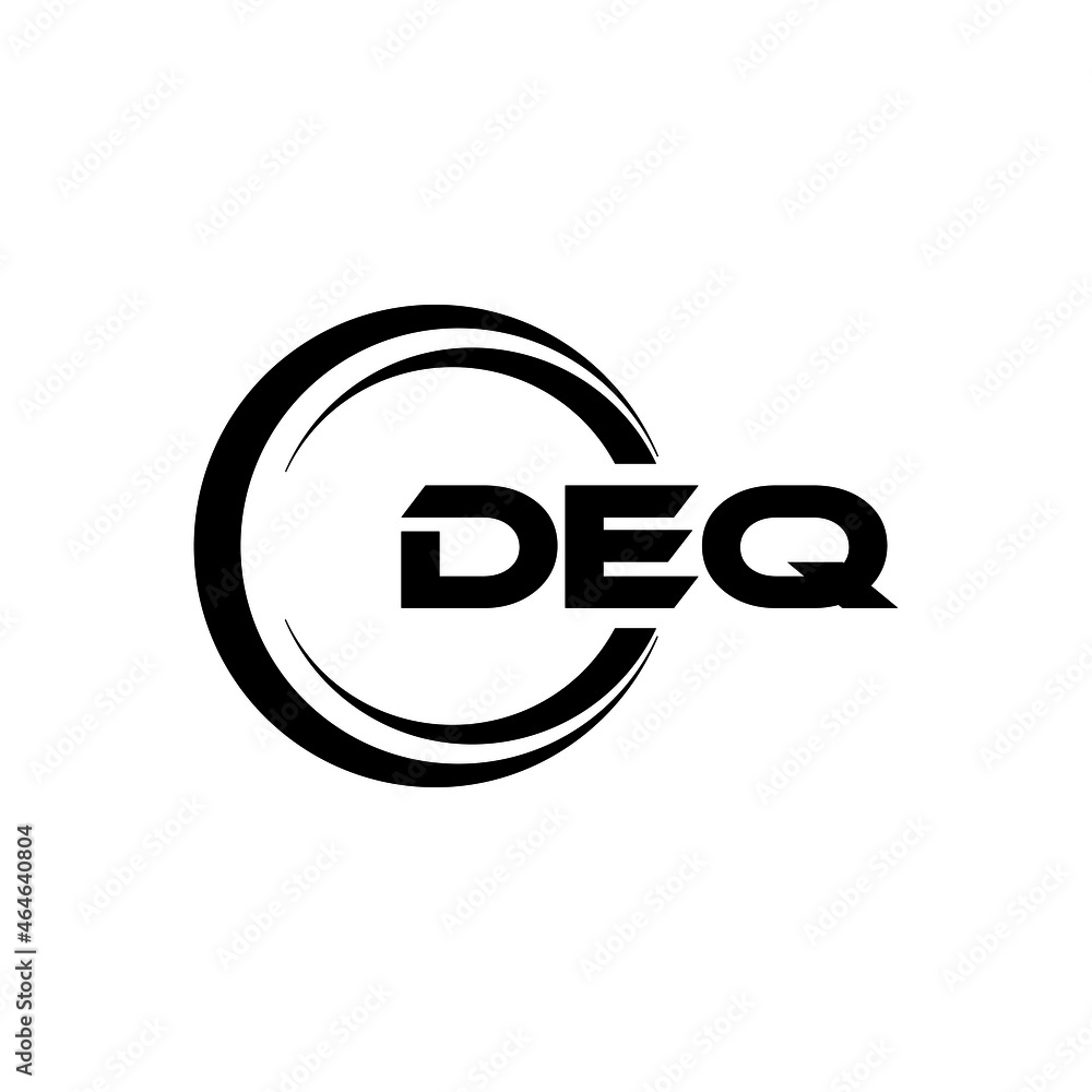 DEQ letter logo design with white background in illustrator, vector ...