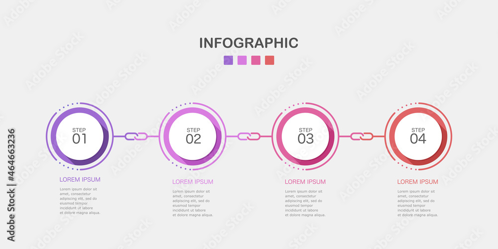 Timeline infographic design element and number 4 options Stock Vector ...