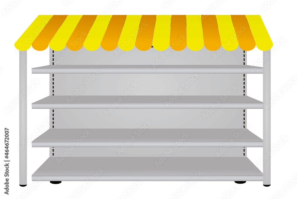 Empty shopping shelves. vector illustration Stock Vector | Adobe Stock