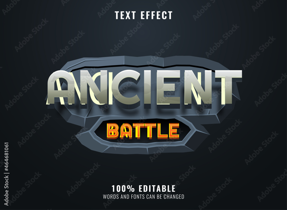 fantasy ancient battle with metal effect medieval rpg game logo title ...