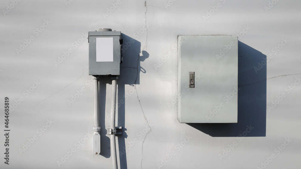 electrical safety switch box on isolate background.main electrical ...