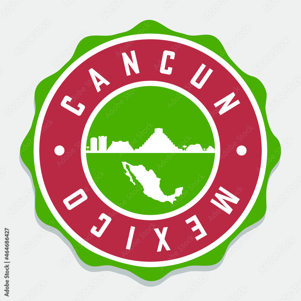 Cancún, Quintana Roo, Mexico Badge City Vector Seal. National Symbol ...