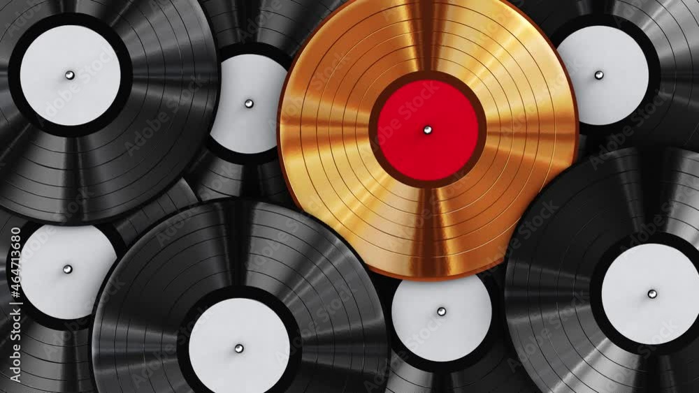 Realistic seamless looping 3D animation of the music industry ...