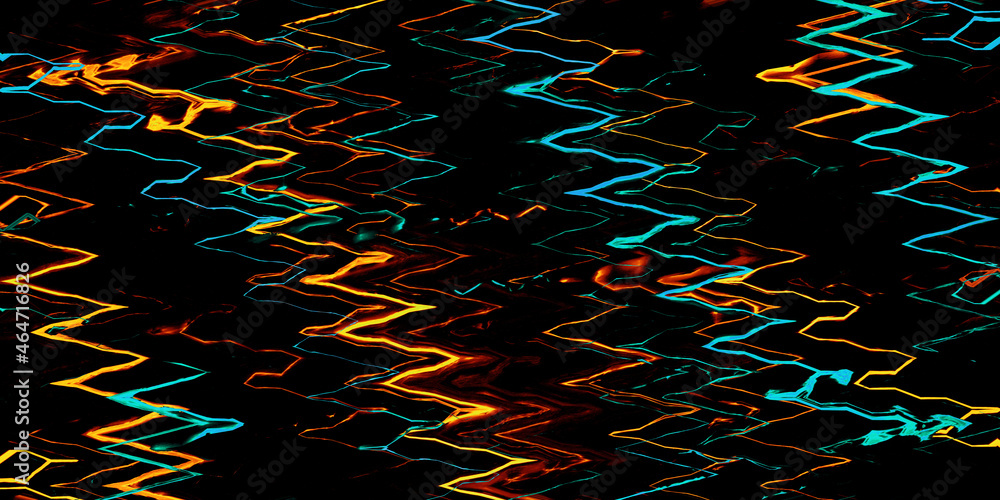 ภาพประกอบสต็อก background with glowing lines golden lines with aqua ...