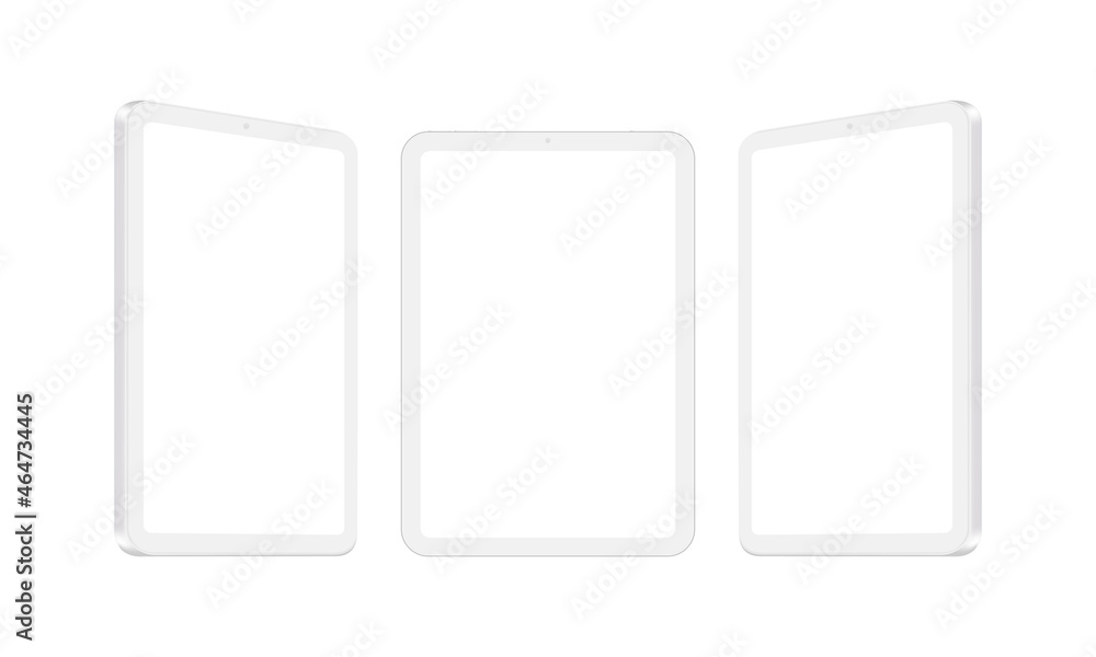 Set of Clay Tablet Computers Mockups Isolated on White Background ...