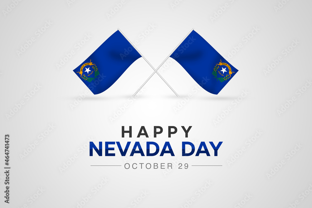Happy Nevada Day Backdrop Wallpaper with Two Nevada Flags Waving. New ...
