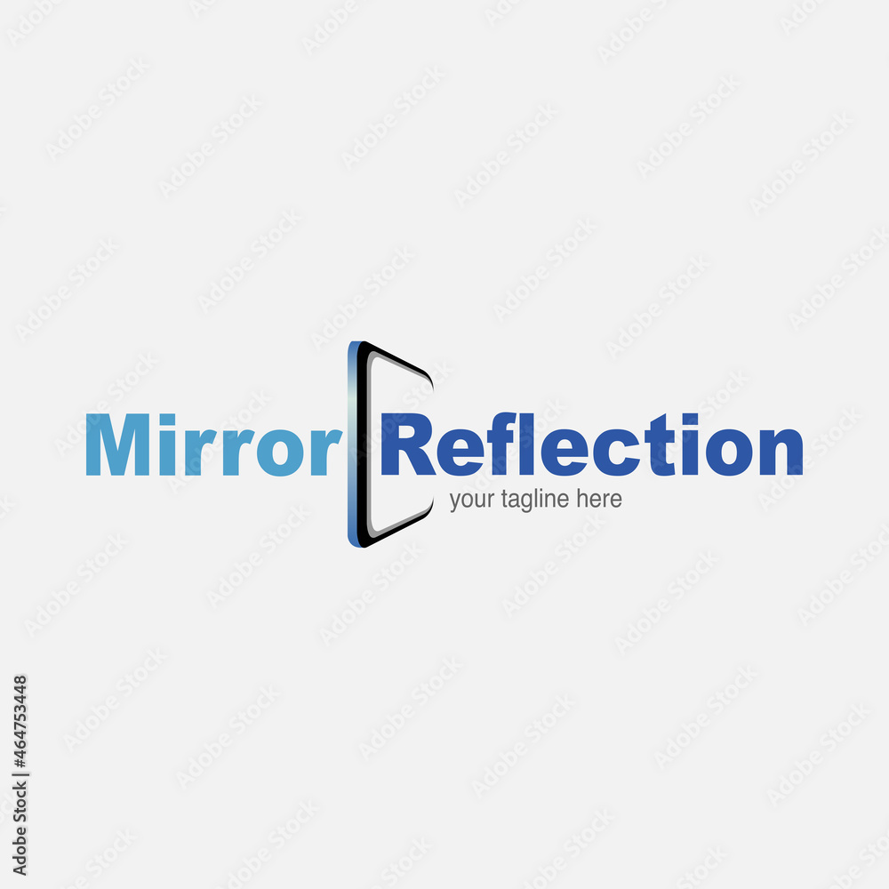 Vector abstract, modified mirror shape, as a symbol or logo. Stock ...