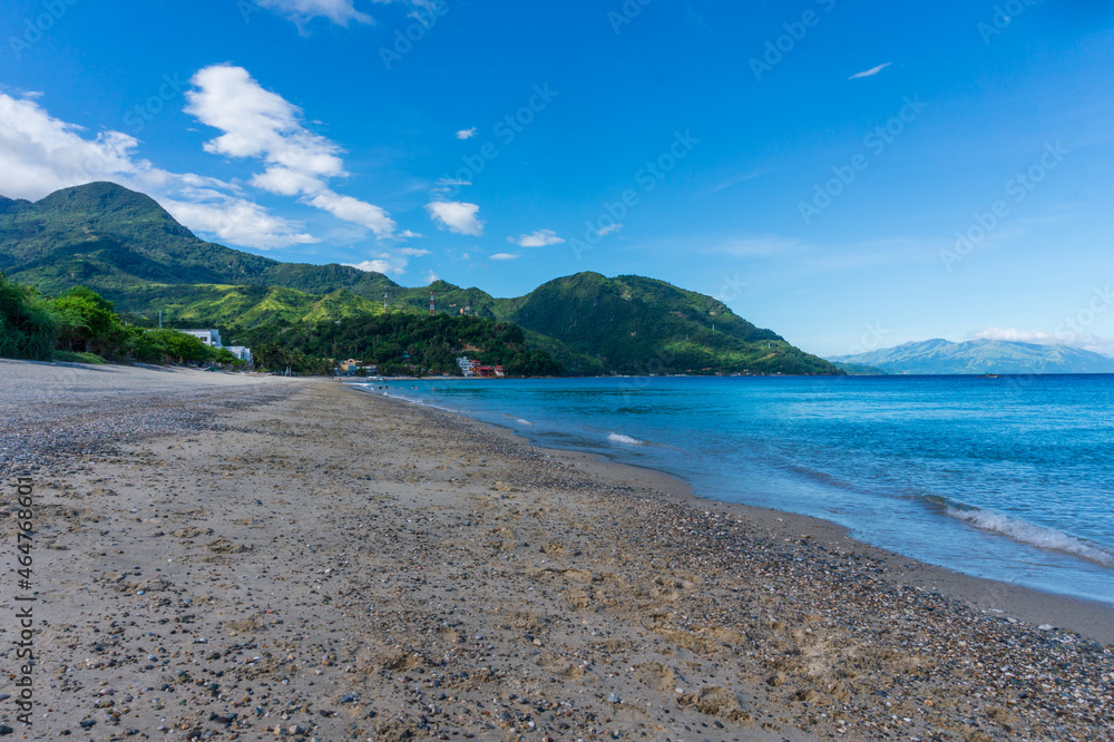 Tropical white beach view in Puerto Galera, Mindoro Island, Philippines ...