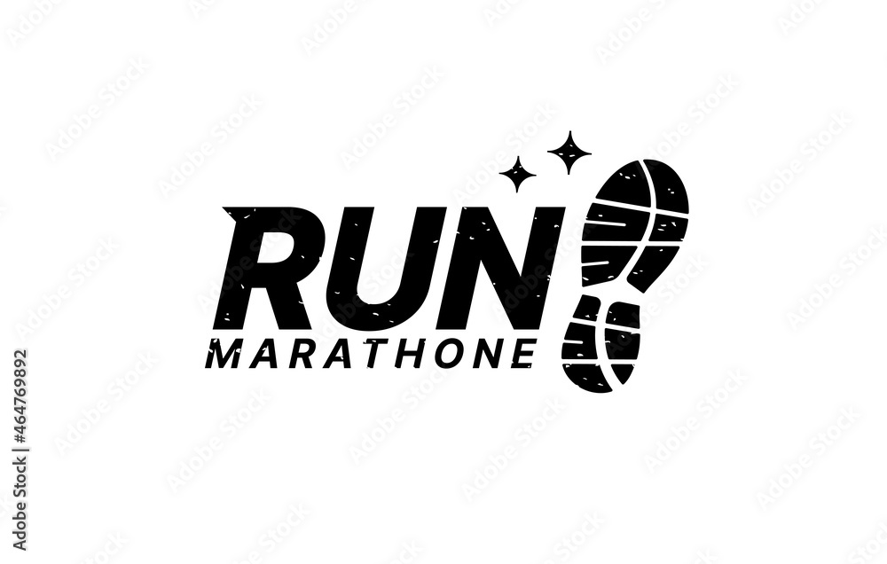 Run sport club logo design templates, Run lettering typography icon ...