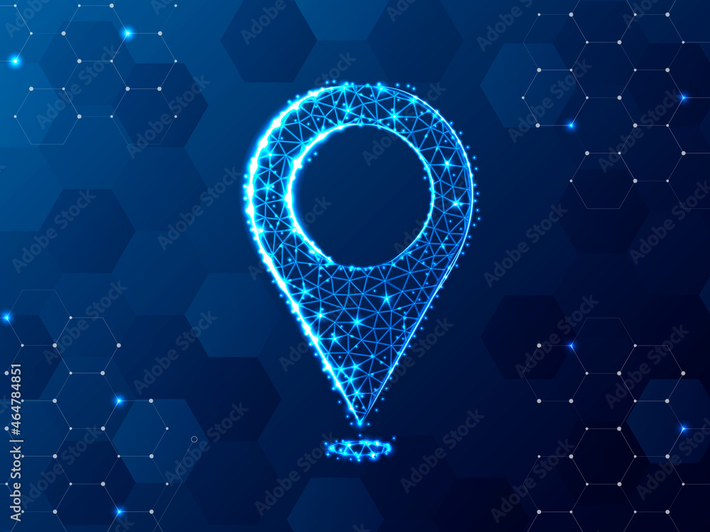 2d rendering Red map pointer in background Stock Illustration | Adobe Stock