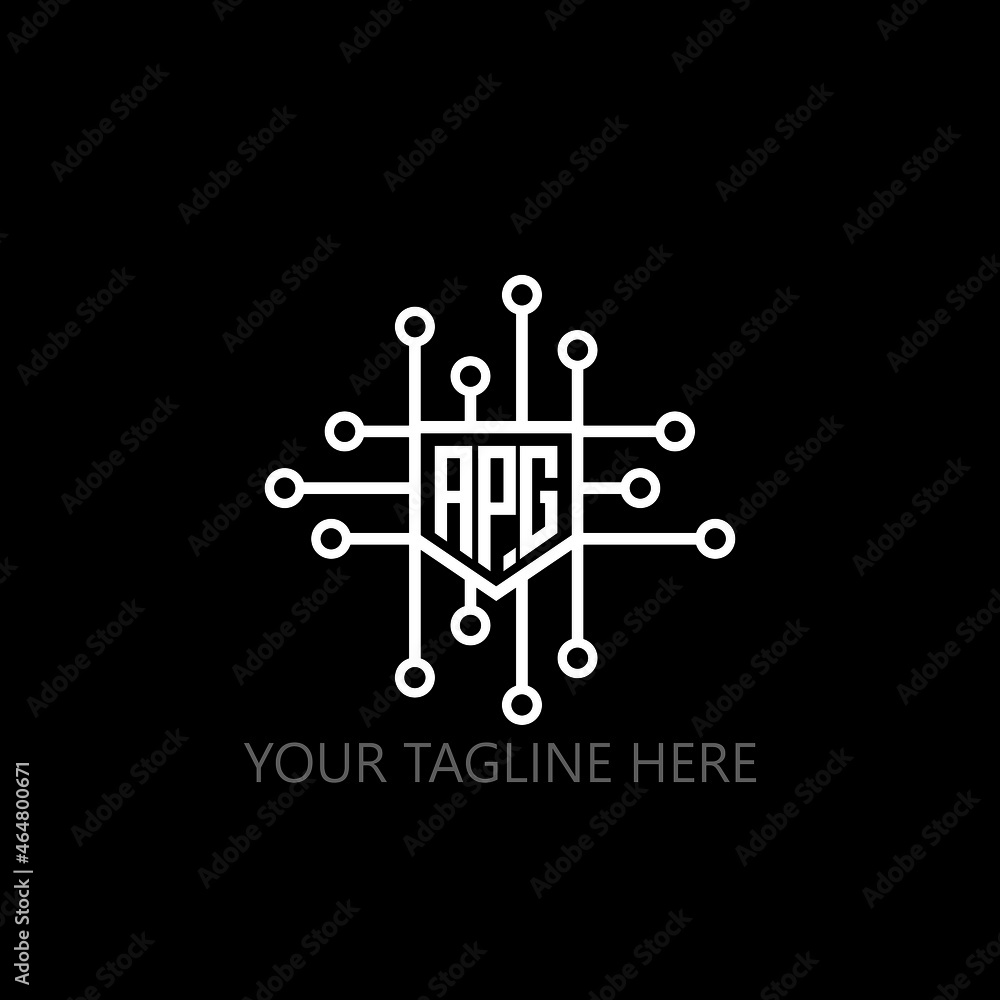 APG letter logo design on black background.APG creative initials letter ...