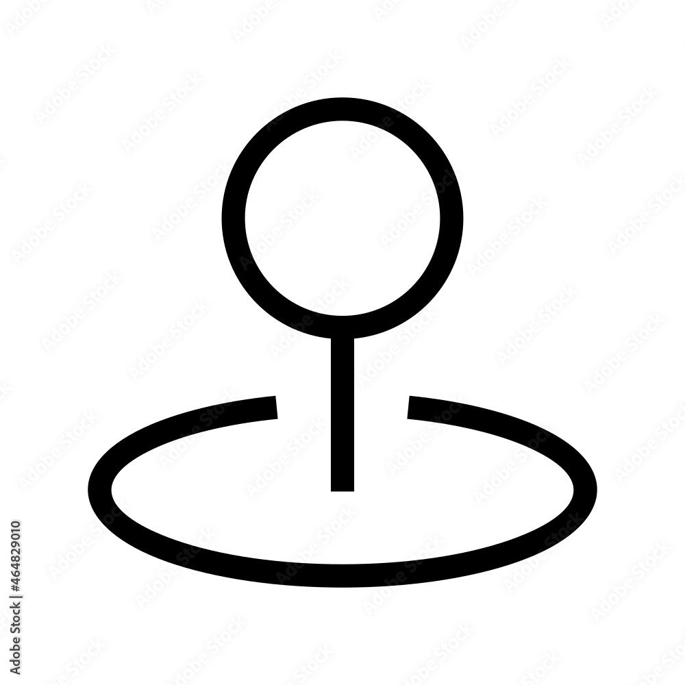 pin icon on white background Stock Vector | Adobe Stock