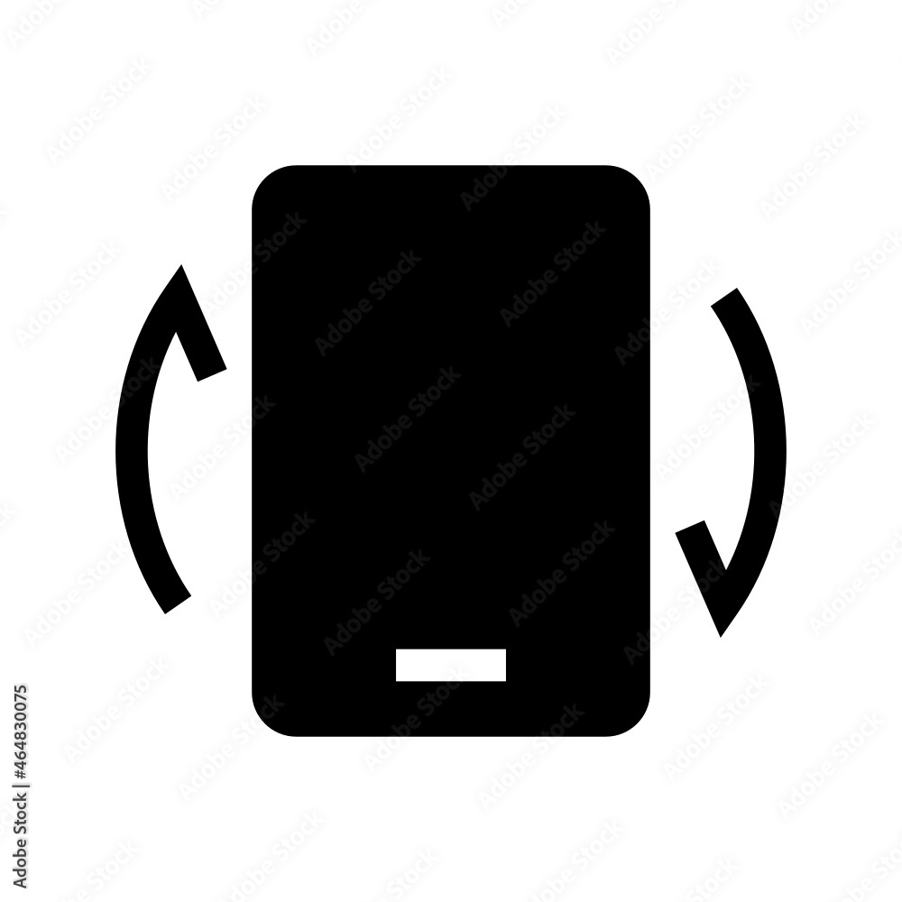 rotate phone icon on white background Stock Vector | Adobe Stock