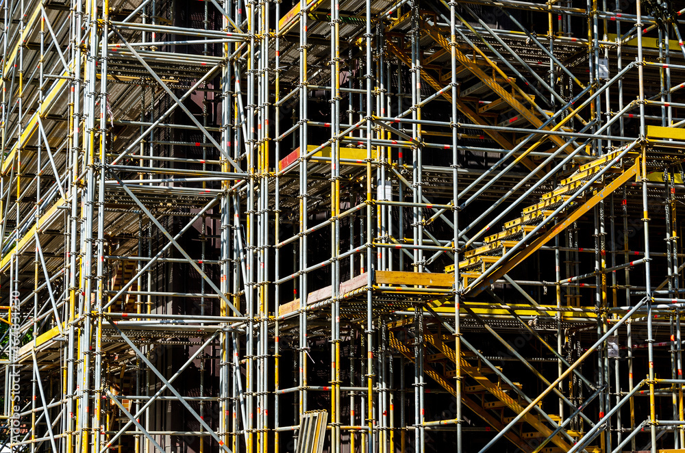 Scaffolding used as the temporary structure to support platform, form ...
