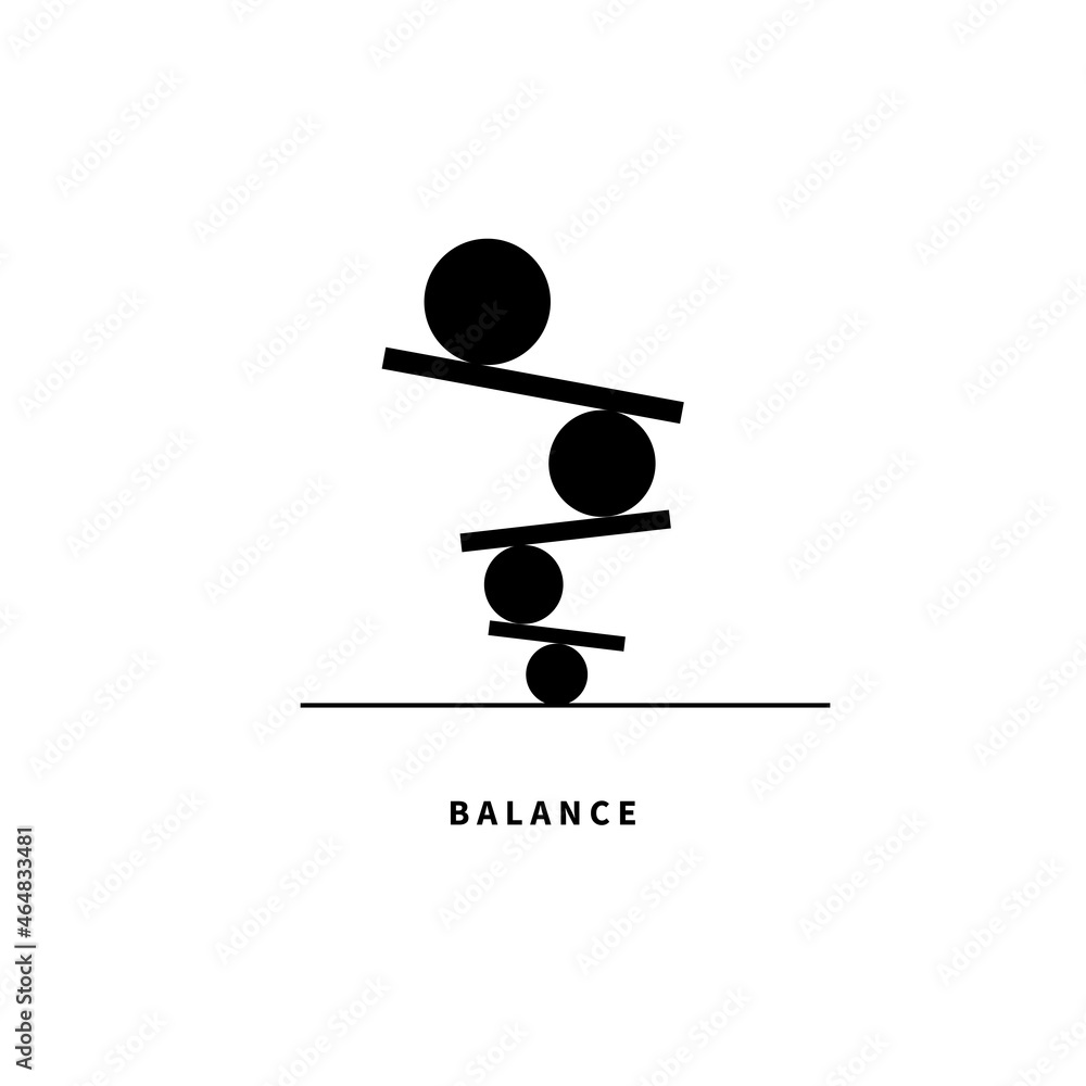 Balance symbol. Harmony sign. Logo stability Stock Vector | Adobe Stock