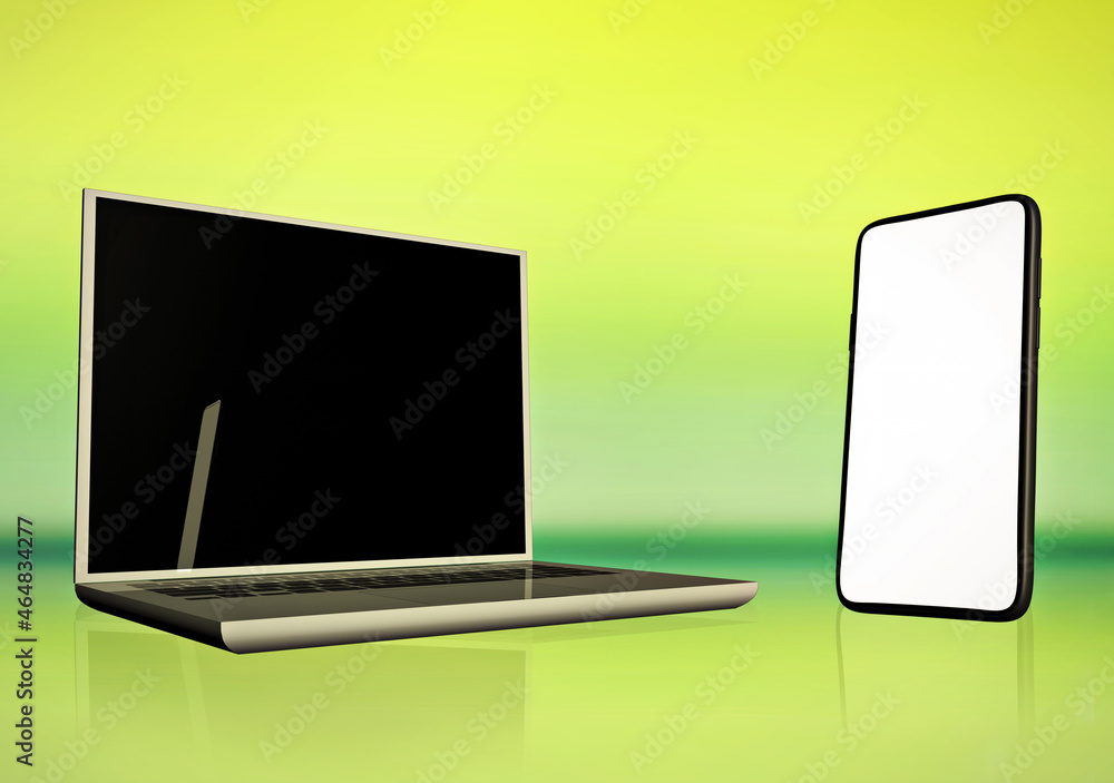 Digital products bundle background. 3D rendering basic commercial ...